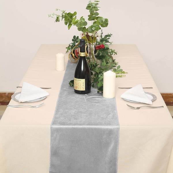 12" x 107" Premium Velvet Table Runner - Komplete Event Rentals
