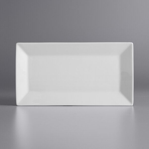 Acopa 13" x 7 1/4" Bright White Rectangular Porcelain Platter ...